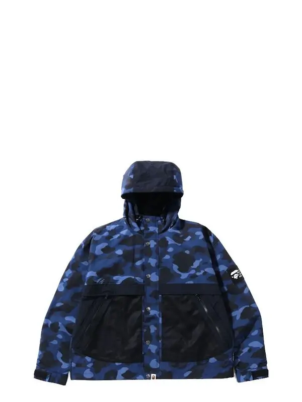 BAPE Camo Relaxed Fit Hoodie Jacket - Navy Blue