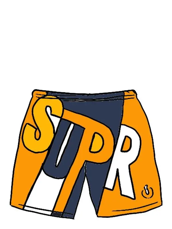 Supreme Big Letter Water Short - Dark Orange