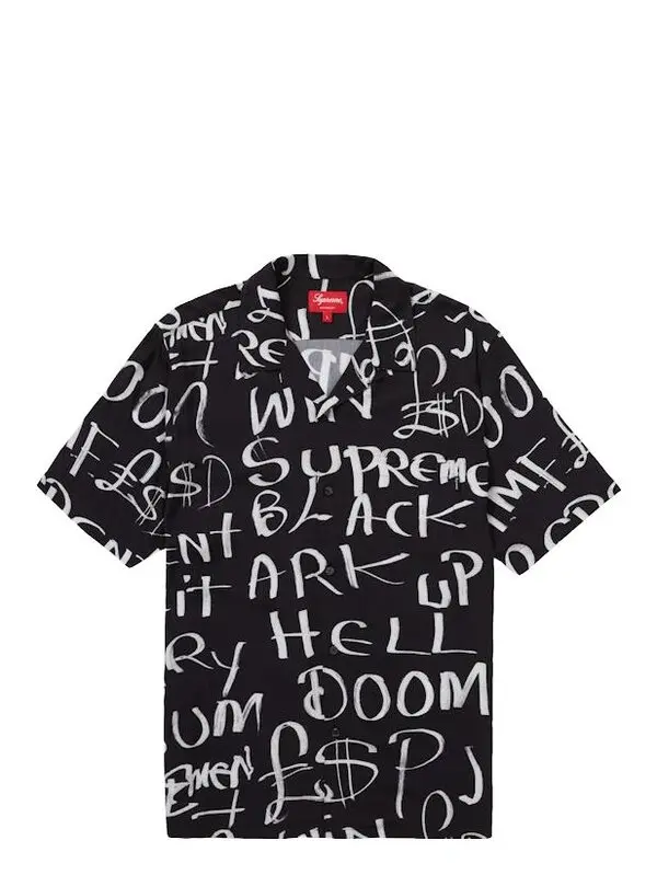 Supreme Ark Rayon Short Sleeve Shirt - Black
