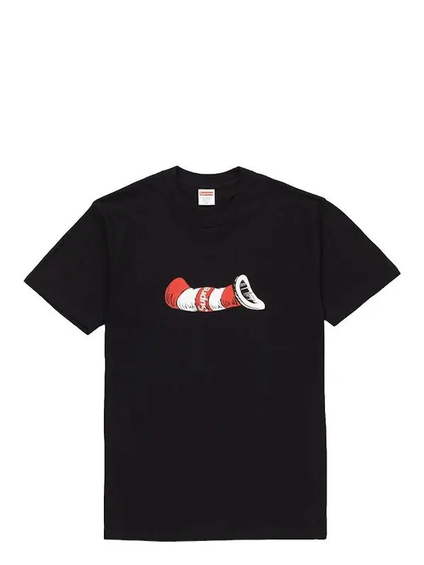 Supreme Cat In The Hat Tee Shirt - Black