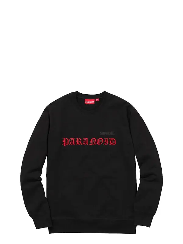 Supreme Sabbath Paranoid Crewneck Sweatshirt - Black