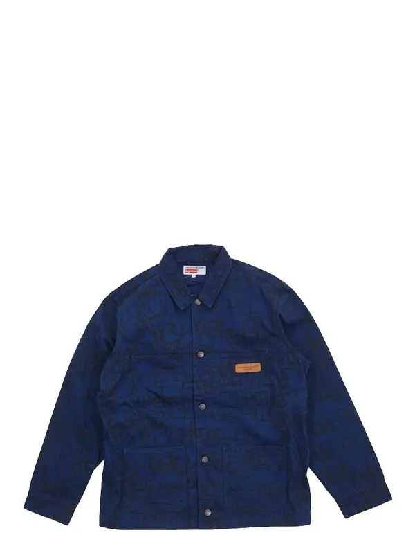Supreme Comme Des Garcons Shirt Printed Chore Coat - Navy Blue