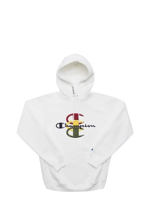 Supreme Champion Stacked C Hooded Sweatshirt - White
