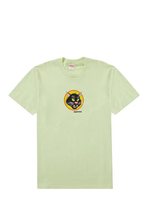 Supreme Black Cat Tee Shirt - Pale Mint