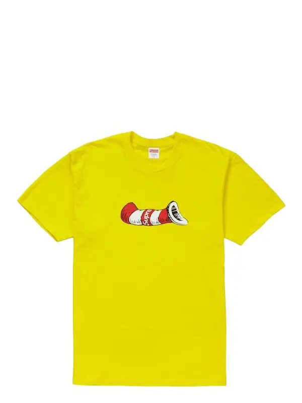Supreme Cat In The Hat Tee Shirt - Yellow