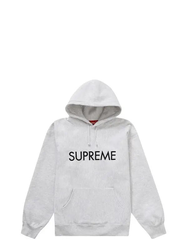 Supreme Capital Hooded Sweatshirt - Ash Grey