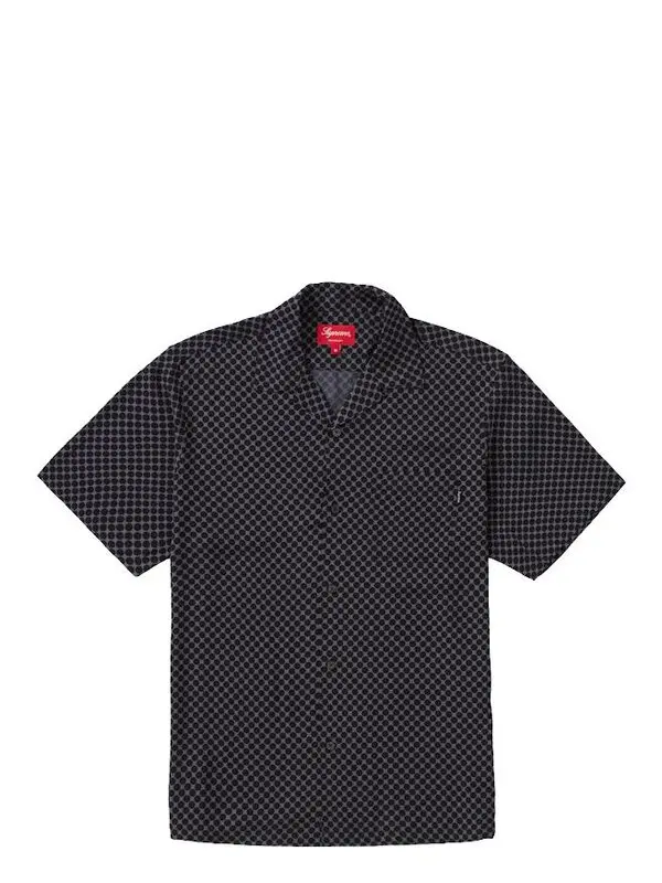 Supreme Compact Dot Rayon Short Sleeve Shirt - Black