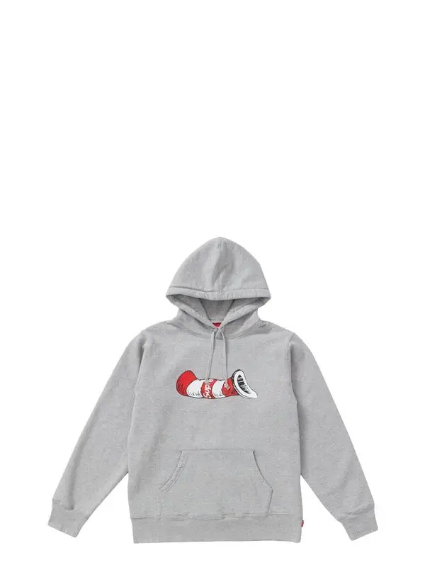 Supreme Cat In The Hat Hooded Sweatshirt - Heather Grey