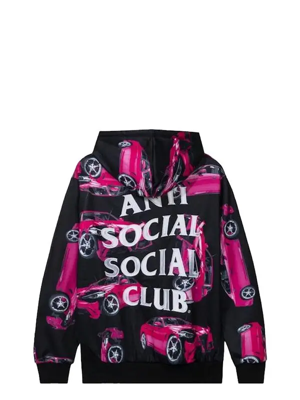ANTI SOCIAL SOCIAL CLUB 3am On Melrose All Over Hoodie - Black/pink
