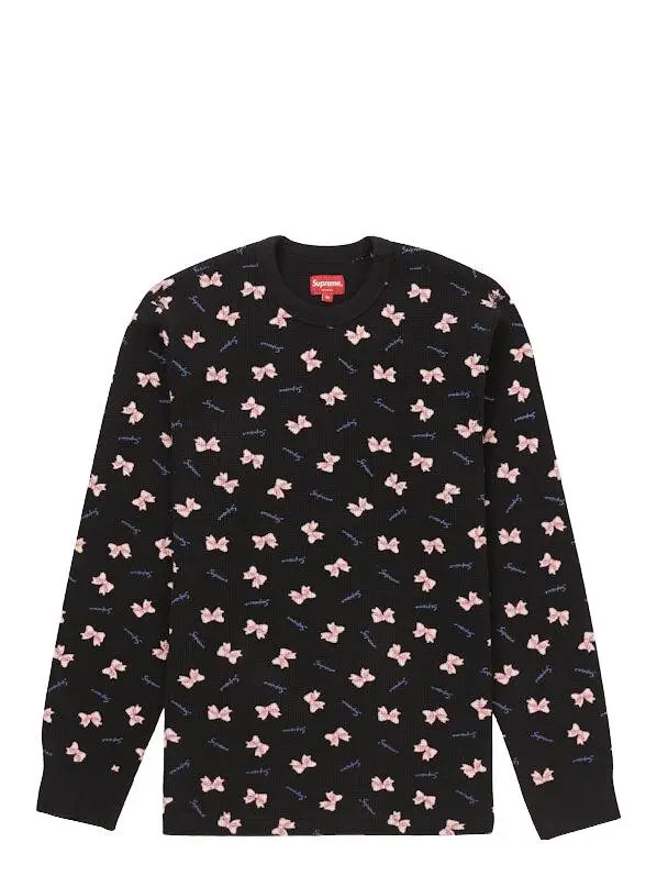 Supreme Bow Waffle Thermal - Black