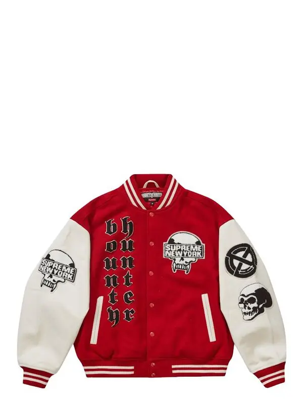 Supreme Bounty Hunter Varsity Jacket - Red