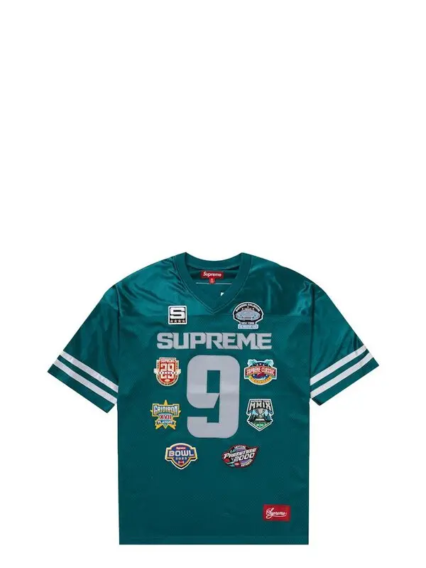 Supreme Championships Embroidered Football Jersey - Dark Teal