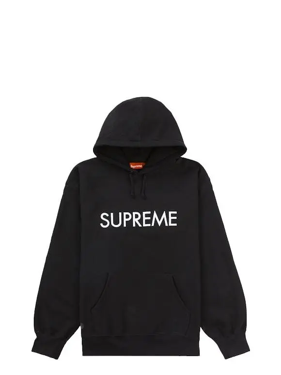 Supreme Capital Hooded Sweatshirt - Black