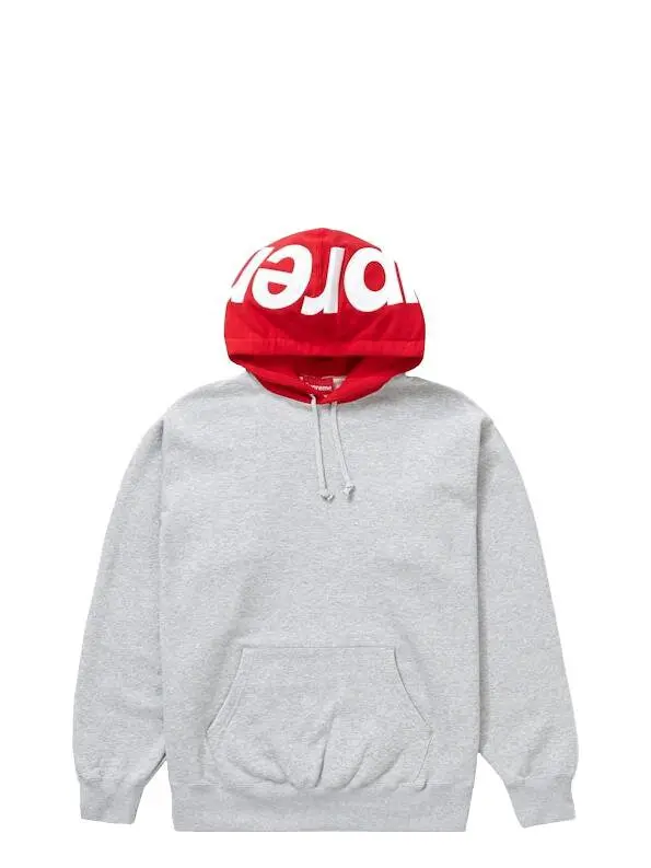 Supreme Contrast Hooded Sweatshirt - Heather Grey