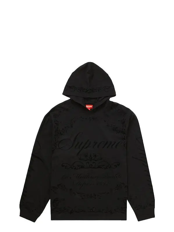 Supreme Celebre Hooded Long Sleeve Top - Black