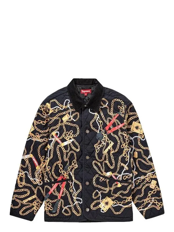 Supreme Quilted Chains Jacket - Black