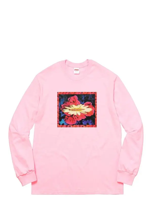 Supreme Bloom Long Sleeve Tee Shirt - Light Pink
