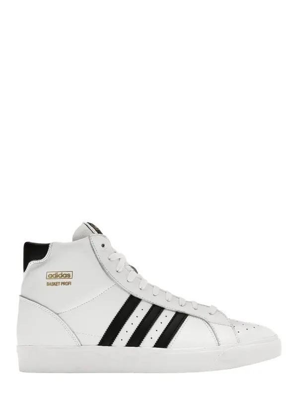 Adidas Basket Profi High-top Sneakers - Cloud White/core Black/gold Metallic