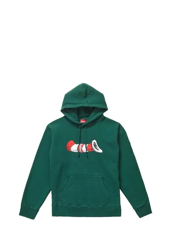 Supreme Cat In The Hat Hooded Sweatshirt - Dark Green