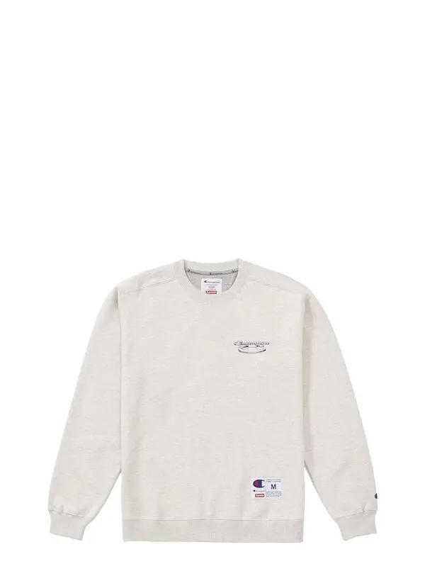Supreme Champion 3d Metallic Crewneck Sweatshirt - Ash Grey