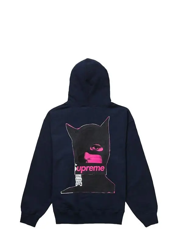 Supreme Catwoman Hooded Sweatshirt - Navy Blue