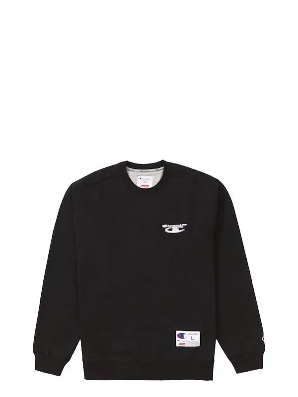 Supreme Champion 3d Metallic Crewneck Sweatshirt - Black