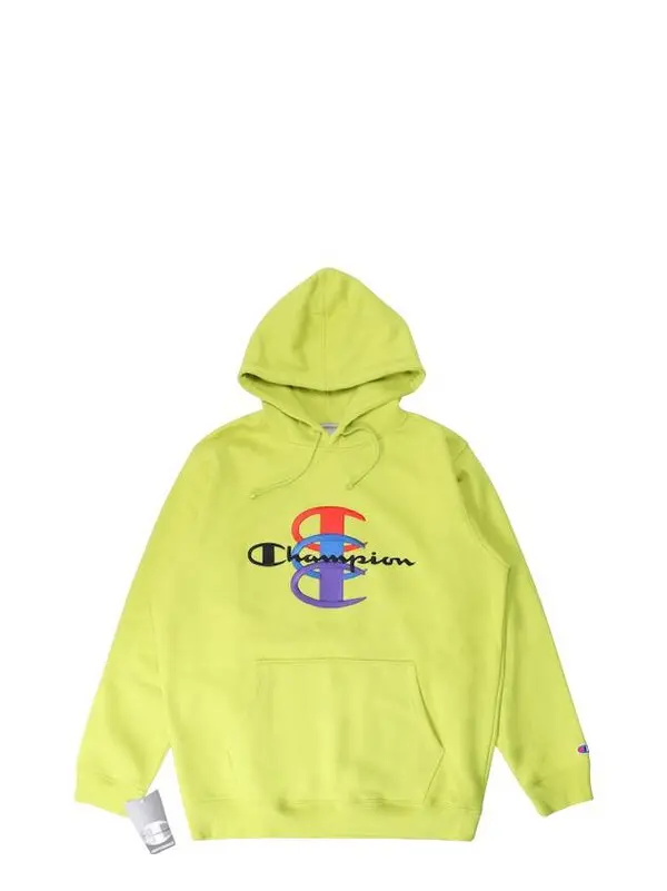 Supreme Champion Stacked C Hooded Sweatshirt - Bright Green