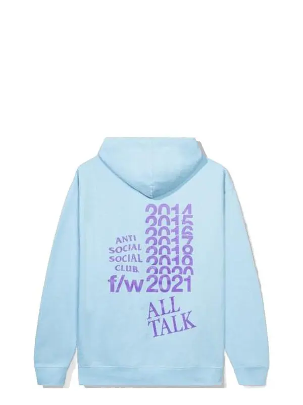 ANTI SOCIAL SOCIAL CLUB All Talk On A Blog Hoodie - Blue
