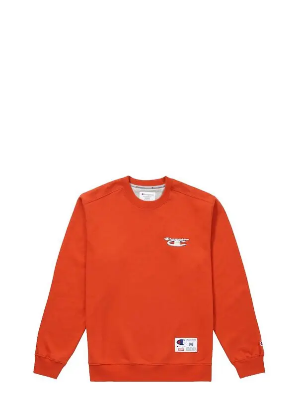Supreme Champion 3d Metallic Crewneck Sweatshirt - Brick Red