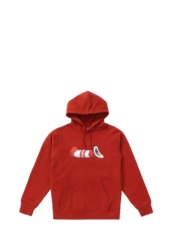 Supreme Cat In The Hat Hooded Sweatshirt - Rust