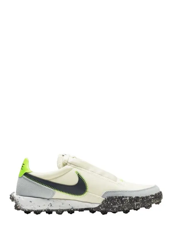 Nike Waffle Racer Crater Sneakers - Pale Ivory/electric Green/photon Dust