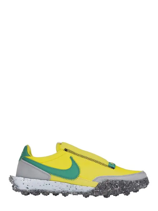 Nike Waffle Racer Crater Sneakers - Yellow Strike/photon Dust/chambray Blue