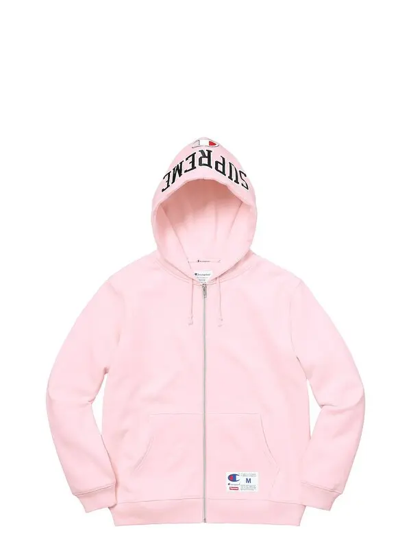 Supreme Champion Arc Logo Zip Up Sweat - Light Pink