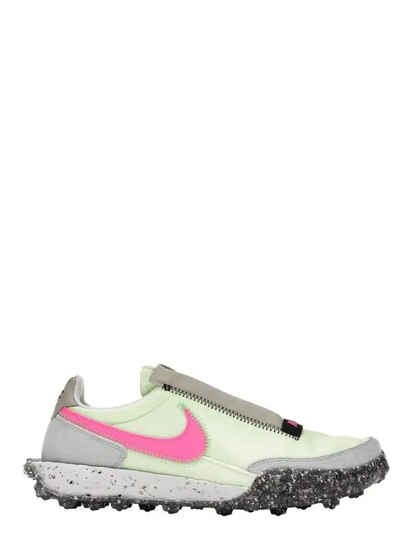 Nike Waffle Racer Crater Sneakers - Barely Volt/black/poison Green