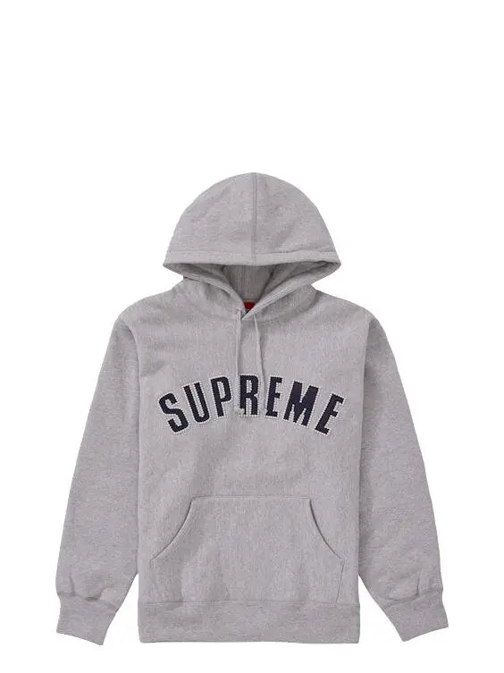 Supreme Pearl Logo Hooded Sweatshirt - Heather Grey