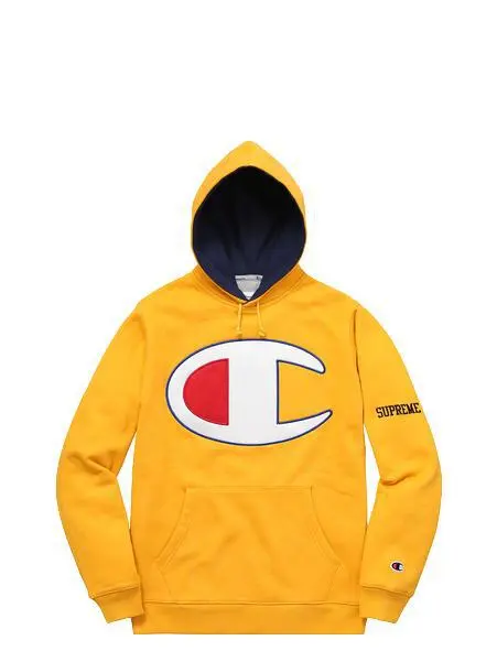 Supreme Champion Satin Logo Hoodie - Gold