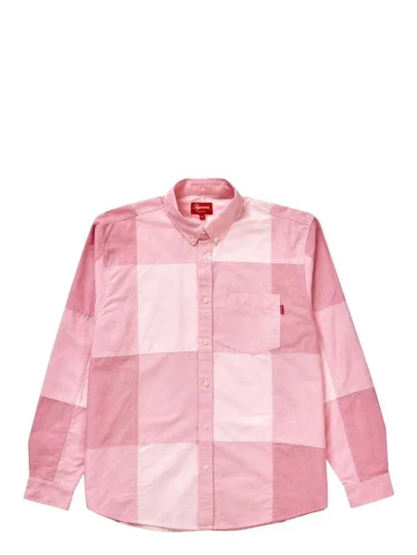Supreme Patchwork Oxford Shirt - Red