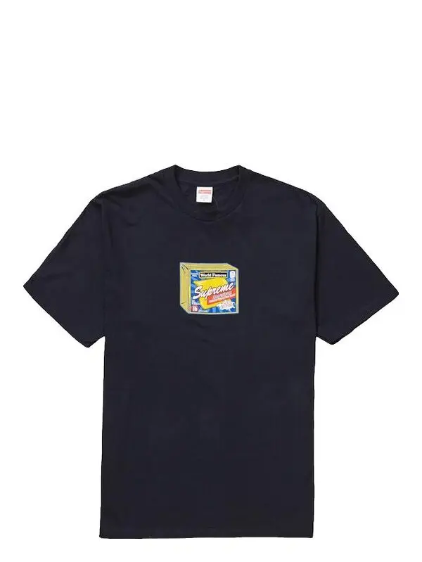 Supreme Cheese Tee Shirt - Navy Blue