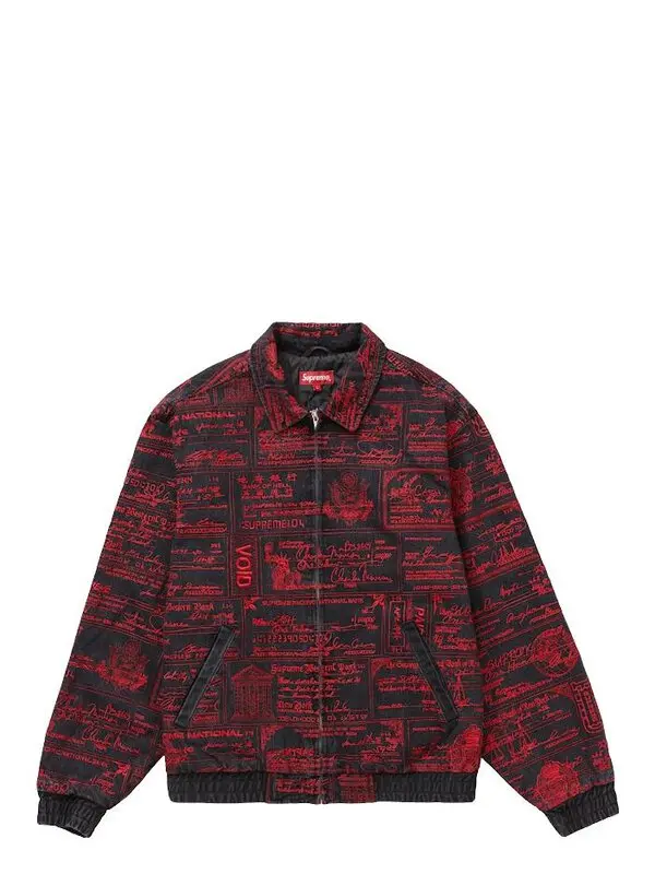 Supreme Checks Embroidered Denim Jacket - Black