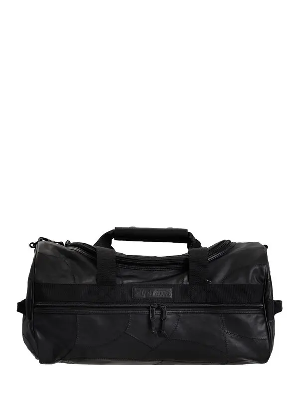 Supreme Patchwork Leather Duffle Bag - Black