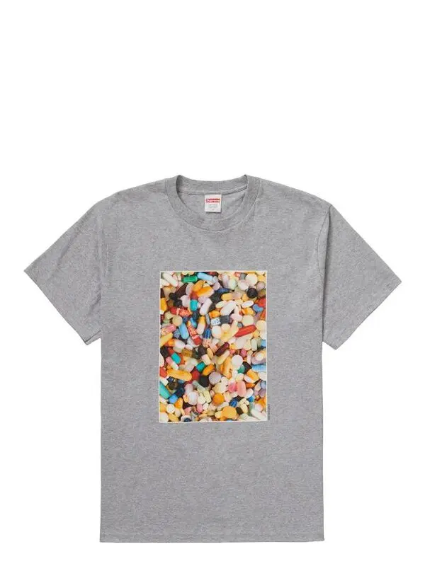 Supreme Pills Tee Shirt - Heather Grey