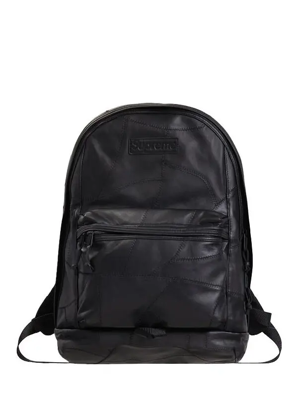 Supreme Patchwork Leather Backpack - Black