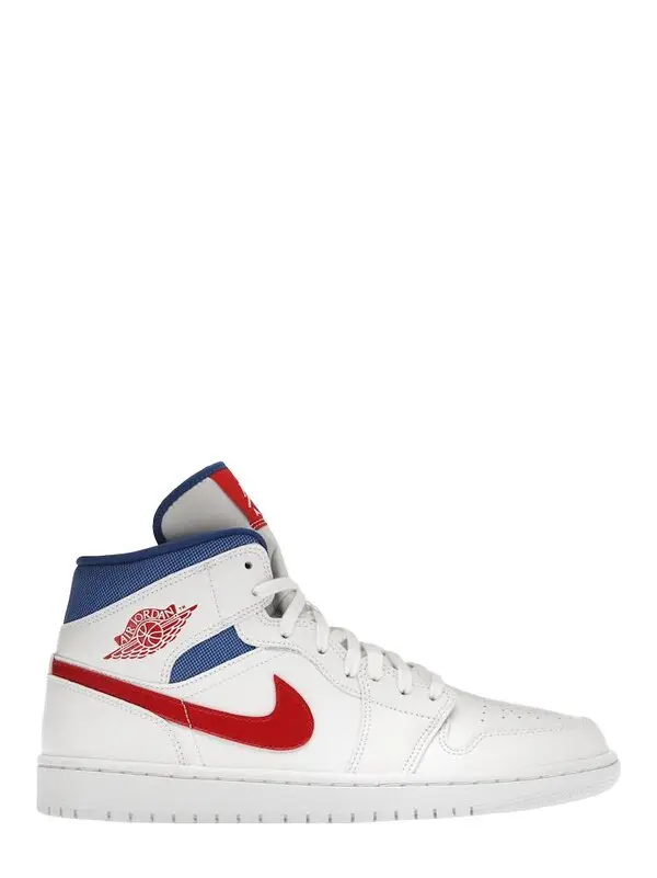 JORDAN 1 Mid Sneakers - White/university Red/game Royal