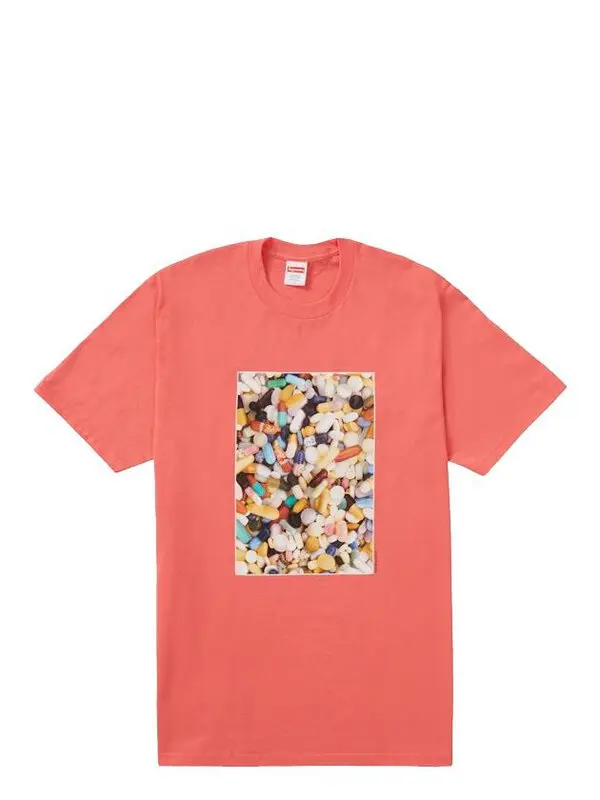 Supreme Pills Tee Shirt - Bright Coral