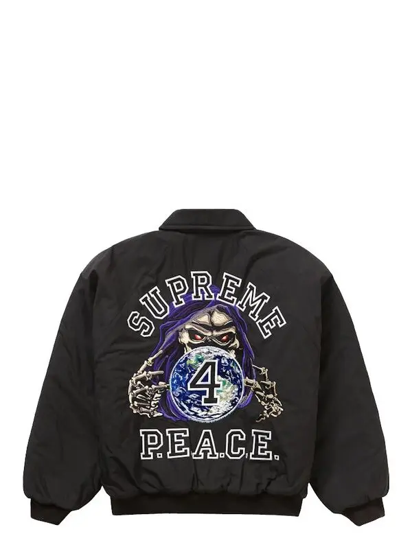 Supreme Embroidered Work Jacket - Black