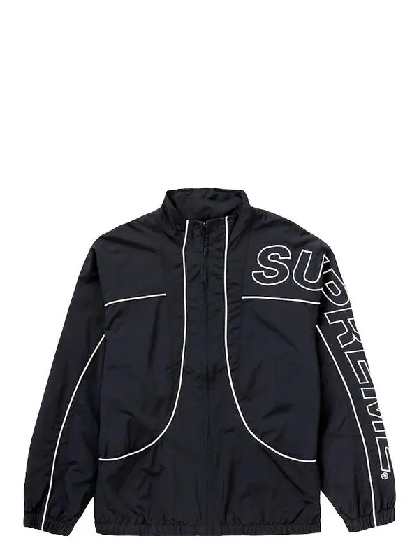 Supreme Piping Track Jacket - Black