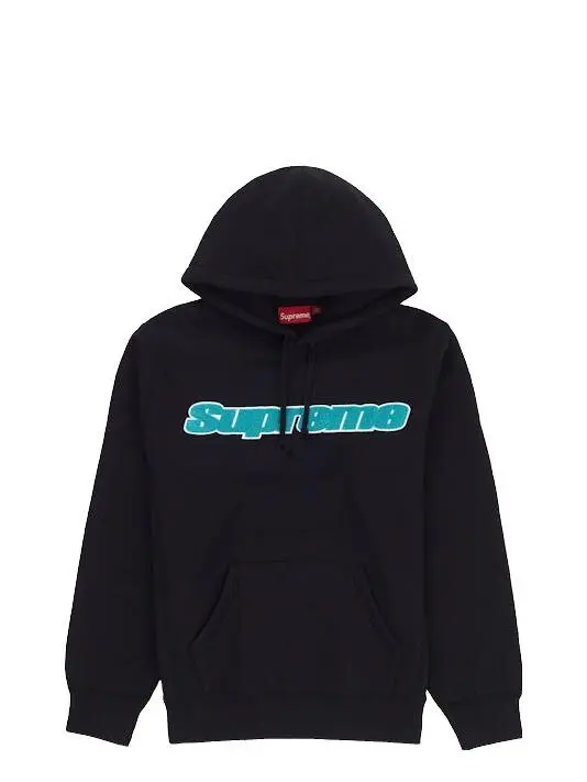 Supreme Chenille Hooded Sweatshirt - Black