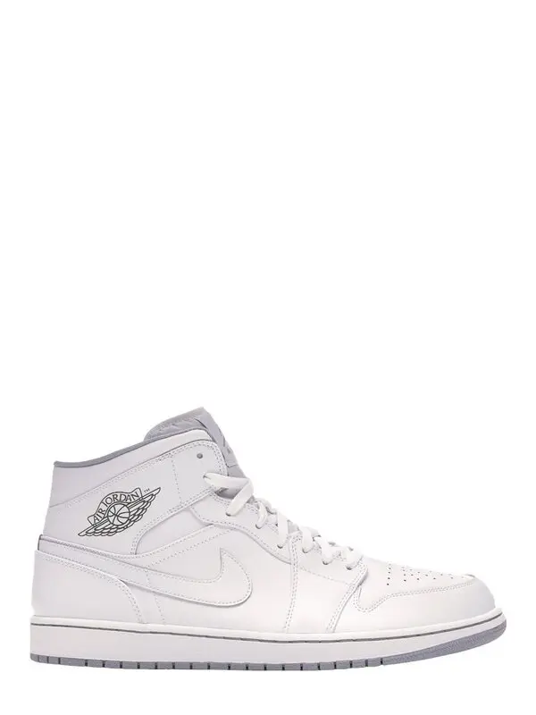 JORDAN 1 Mid Sneakers - White/wolf Grey
