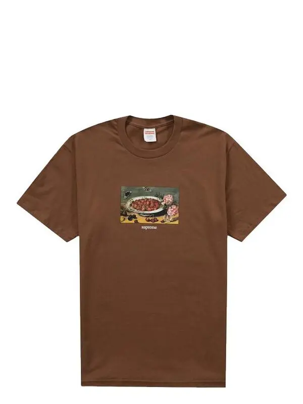 Supreme Strawberries Tee Shirt - Brown