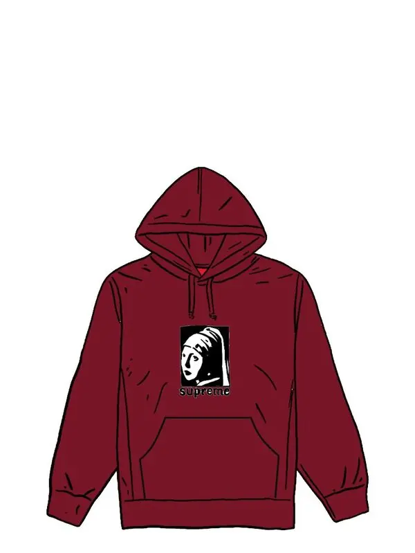 Supreme Pearl Hooded Sweatshirt - Cardinal